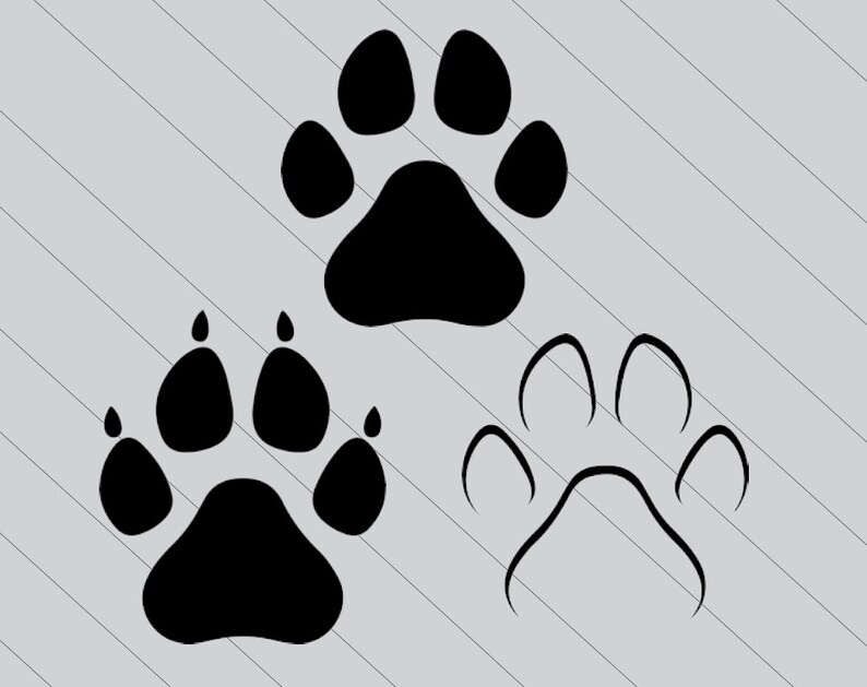 3 Paw Prints Svg Png Eps Dxf Jpg Png Paw Print Paw Svg Claw - Etsy