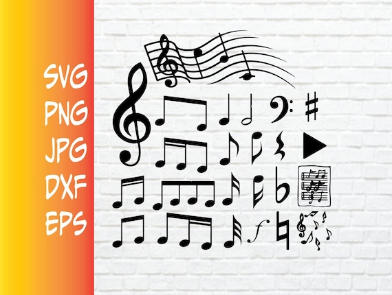 Musical Notes Bundle Digital Download Instant Download SVG - Etsy