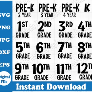 Grades Grow With Me Shirt Design File Hand Print - Printable Png Cut ...