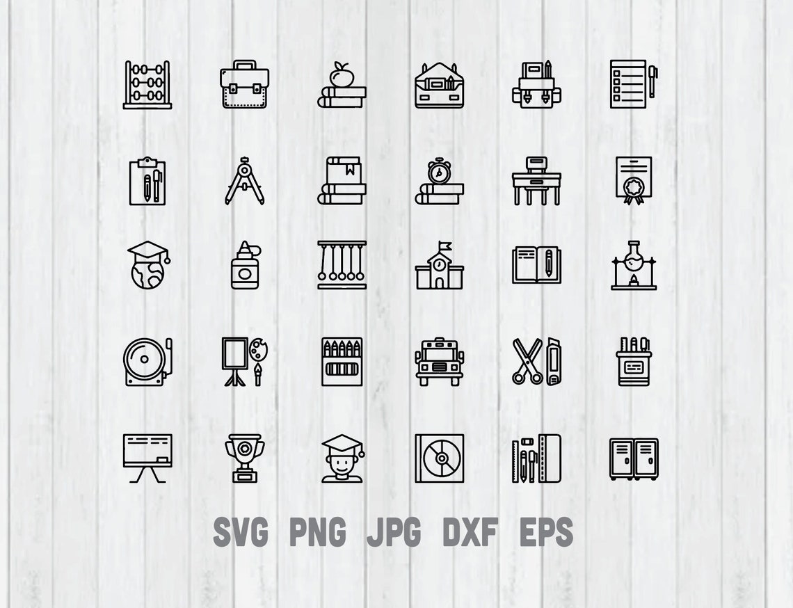School Bundle School Svg Bundle Teacher Graduation Tools - Etsy