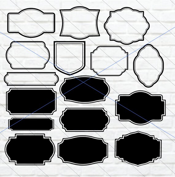 Clip Art & Image Files Vintage Label Clip Art Vintage Tags SVG Stencil ...