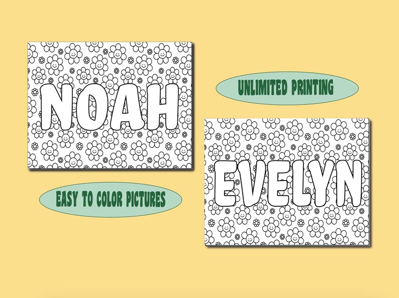 Personalized Flower Daisy Name Coloring Page: Custom Kids Activity ...