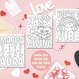 Gen Z Valentine Coloring Pages: Fun School Activity (digital File) - Etsy