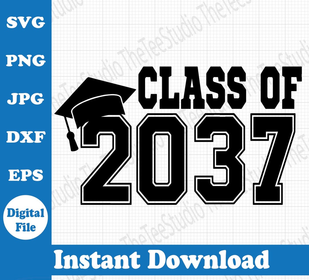 Class of 2037 Jersey Letters Grow With Me Shirt Design File - Printable ...