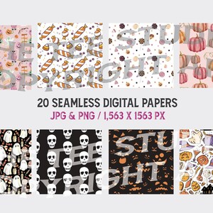 Halloween Digital Papers, Halloween Patterns Background Wall Paper ...