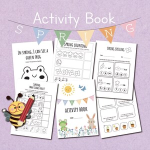 Spring Coloring Activity Pages for Kids, Spring Break Printable ...