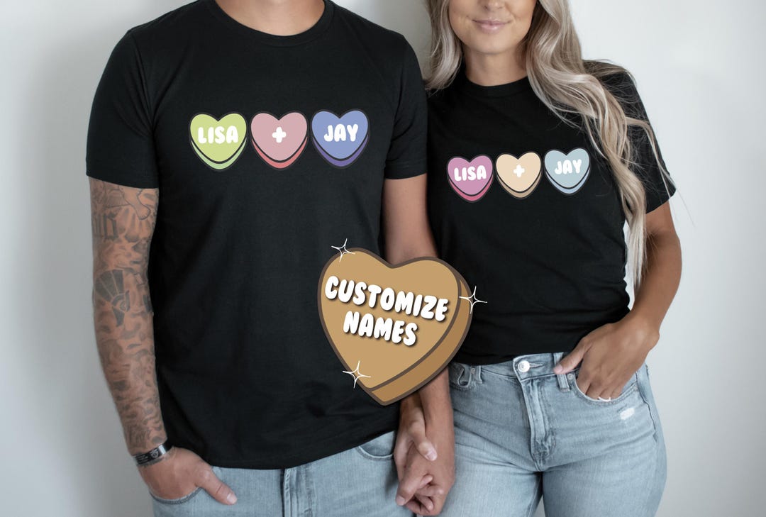 Boyfriend and Girlfriend Sweater, Custom Candy Hearts Valentine, You ...