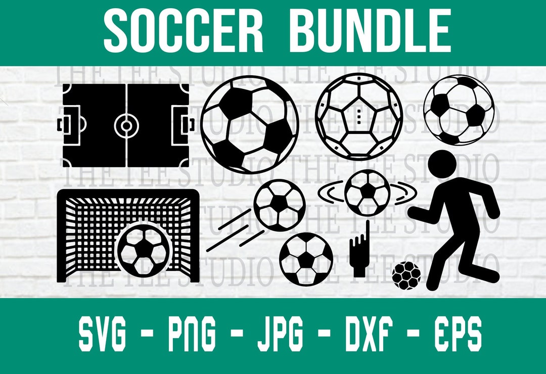 Soccer SVG Bundle DXF, EPS Cut File for Shirts, Sports Images for ...