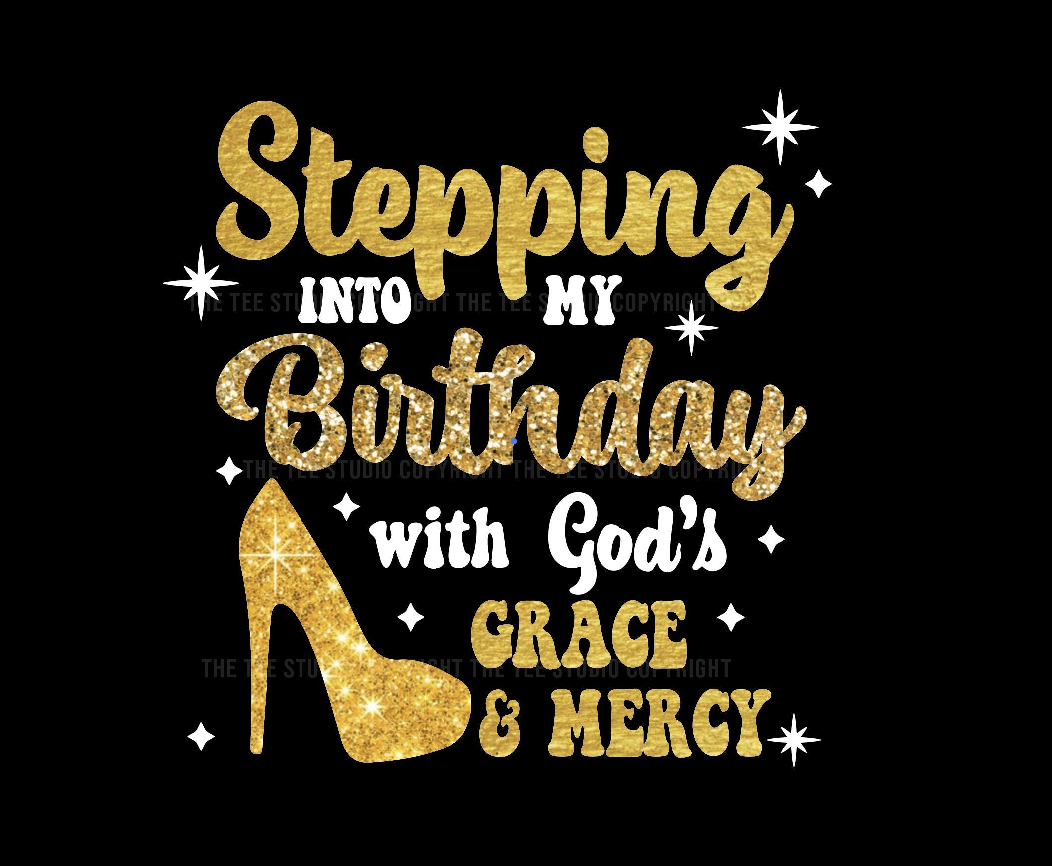 Stepping Into My Birthday SVG: Black Women, Gold Heels (digital ...