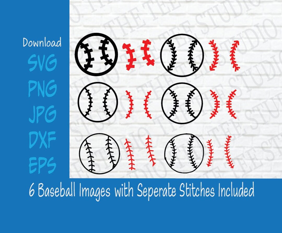 Baseball SVG - Baseball Stitches Bundle Softball - Baseball Threads ...