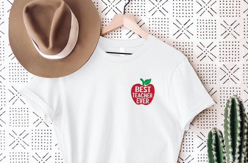 Best Teacher Ever Apple SVG Design File Printable Png Cut - Etsy