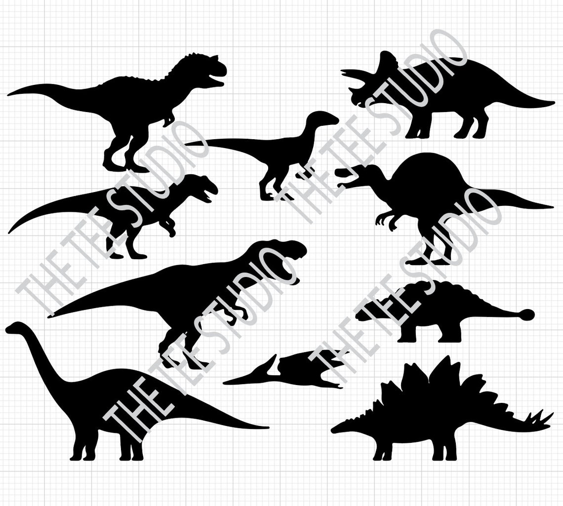 Dinosaur Svg Bundle Instant Download Clipart Dinosaur Cute - Etsy