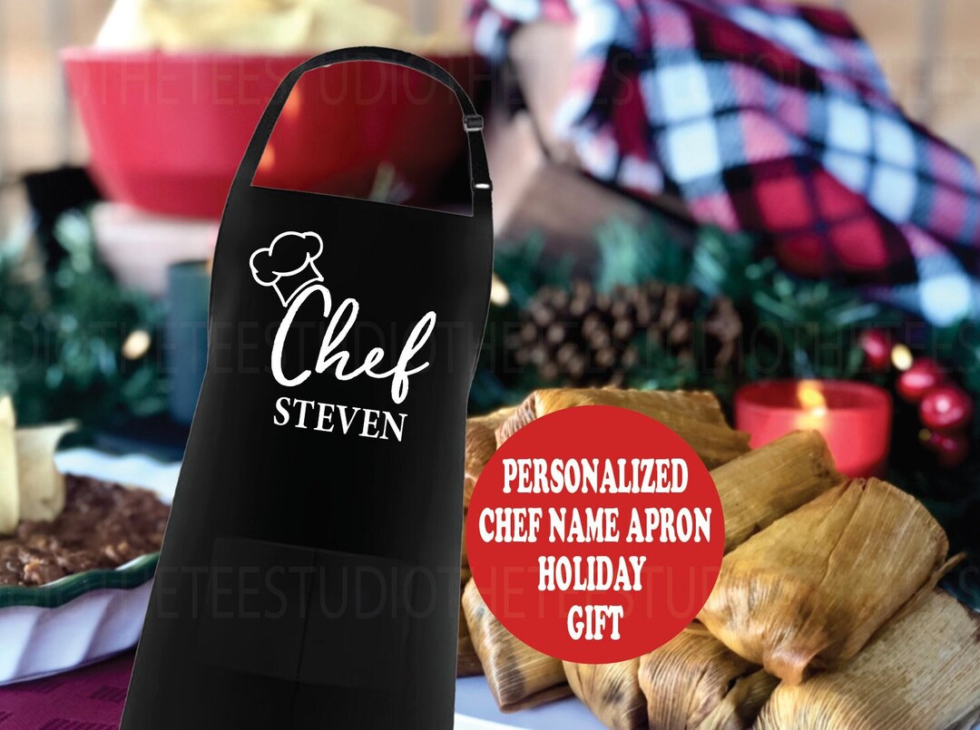 Custom Chef Name Apron: Personalized Kitchen Gift - Etsy