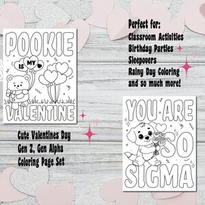 Valentines Day Coloring Pages Cool Gen Z Gen Alpha Instant Download ...