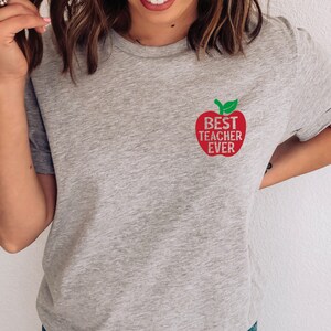 Best Teacher Ever Apple SVG Design File - Printable Png Cut File - Back ...