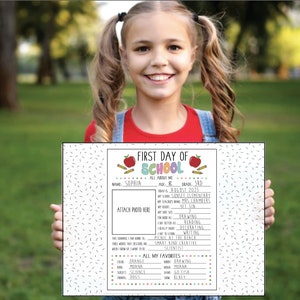 FIRST Day and Last Day of School Interview Printable Scrapbook Page ...