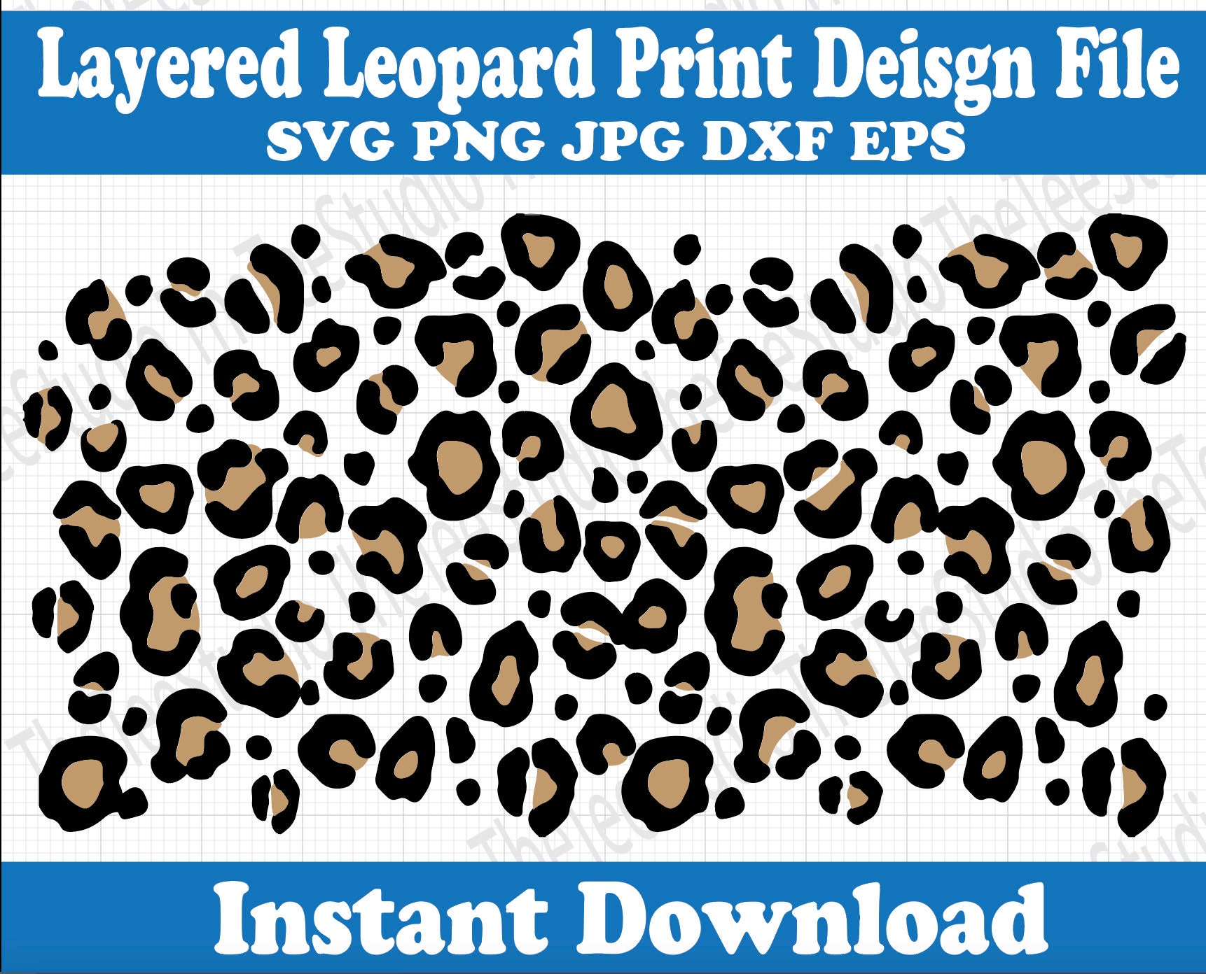 Layered Leopard Print SVG Animal Print Printable Vector Cut - Etsy