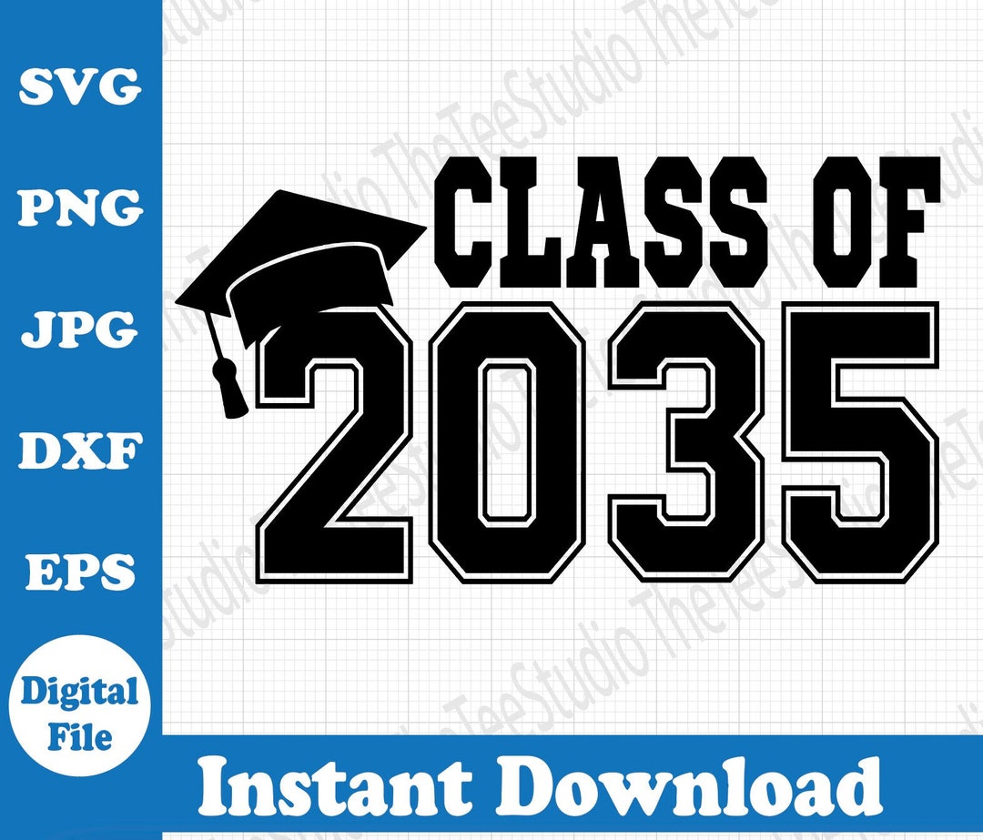 Class of 2035 Jersey Letters Grow With Me Shirt Design File - Printable ...