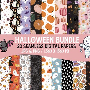 Halloween Digital Papers, Halloween Patterns Background Wall Paper ...