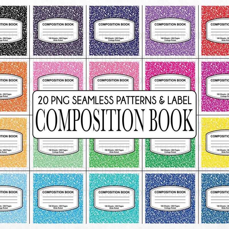 Composition Notebook Clipart - Etsy
