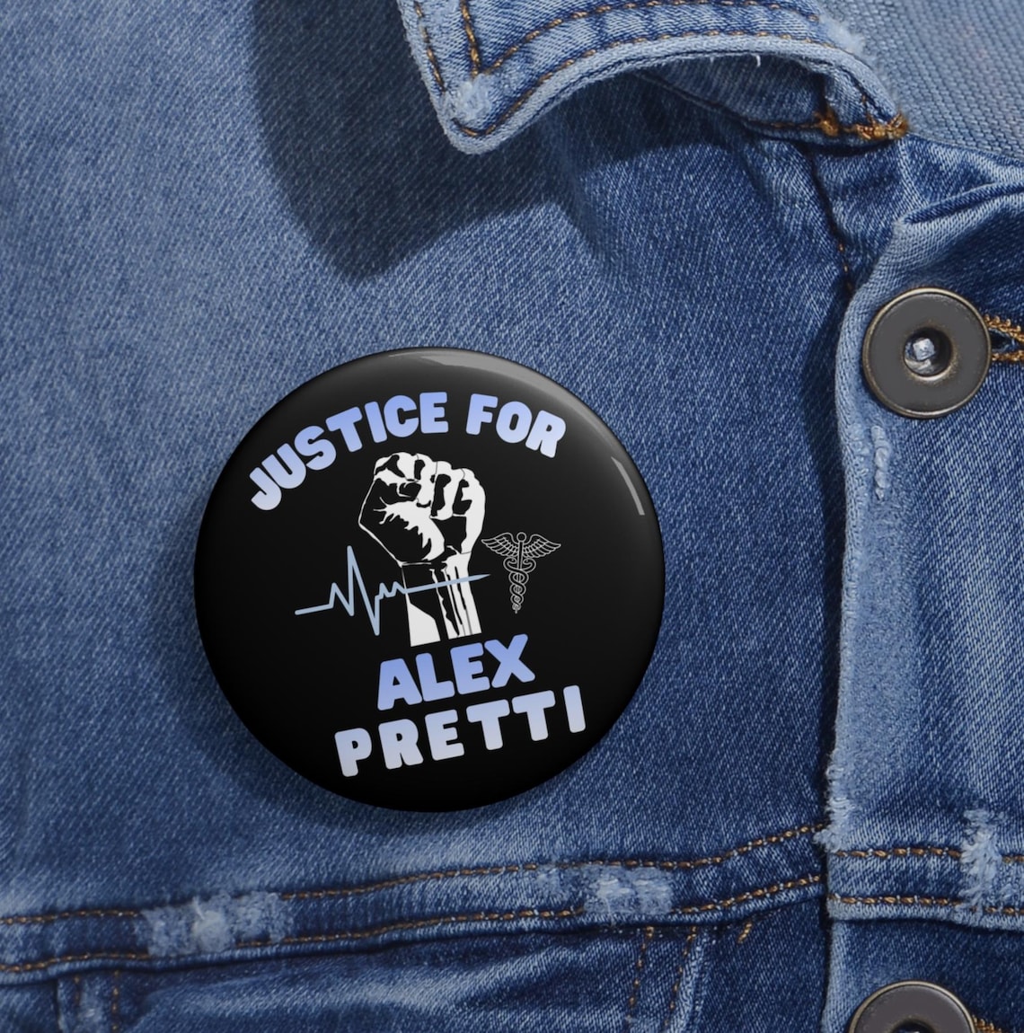 Justice for Alex Pretti Pin Button - 2.25" - Nurse Equality - Etsy