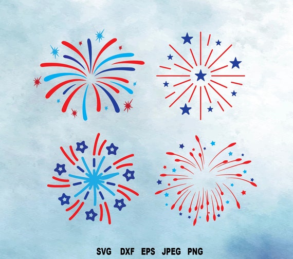 Fireworks SVG 4th of July Fireworks Design USA Firework - Etsy