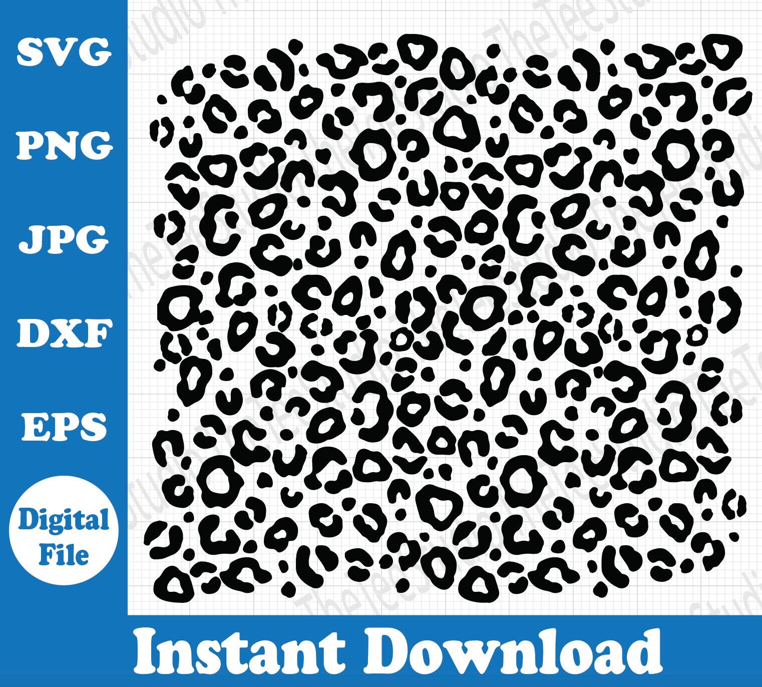 Leopard Print SVG Animal Print SVG Printable Vector Cut | Etsy