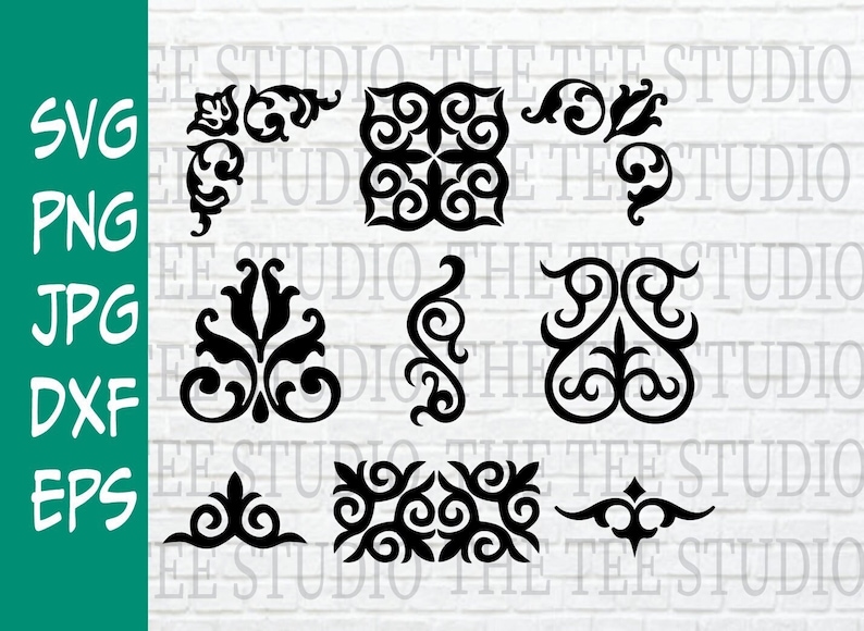 Embellishment Svg Clip Art Digital Cut Files Decorative Image - Etsy
