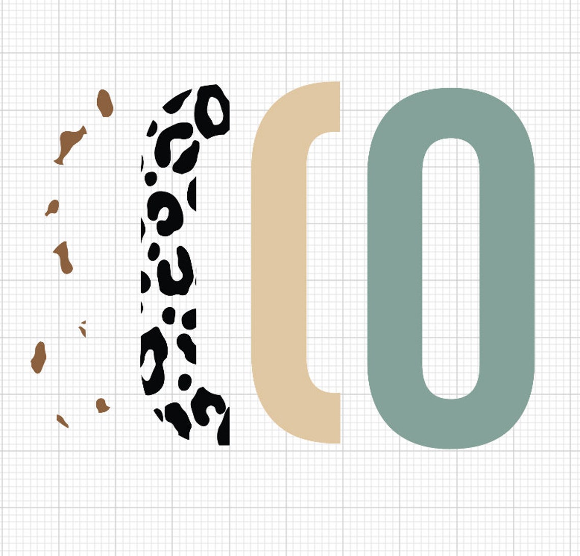 Color ABC Leopard Print Animal Alphabet and Numbers Bundle - Etsy