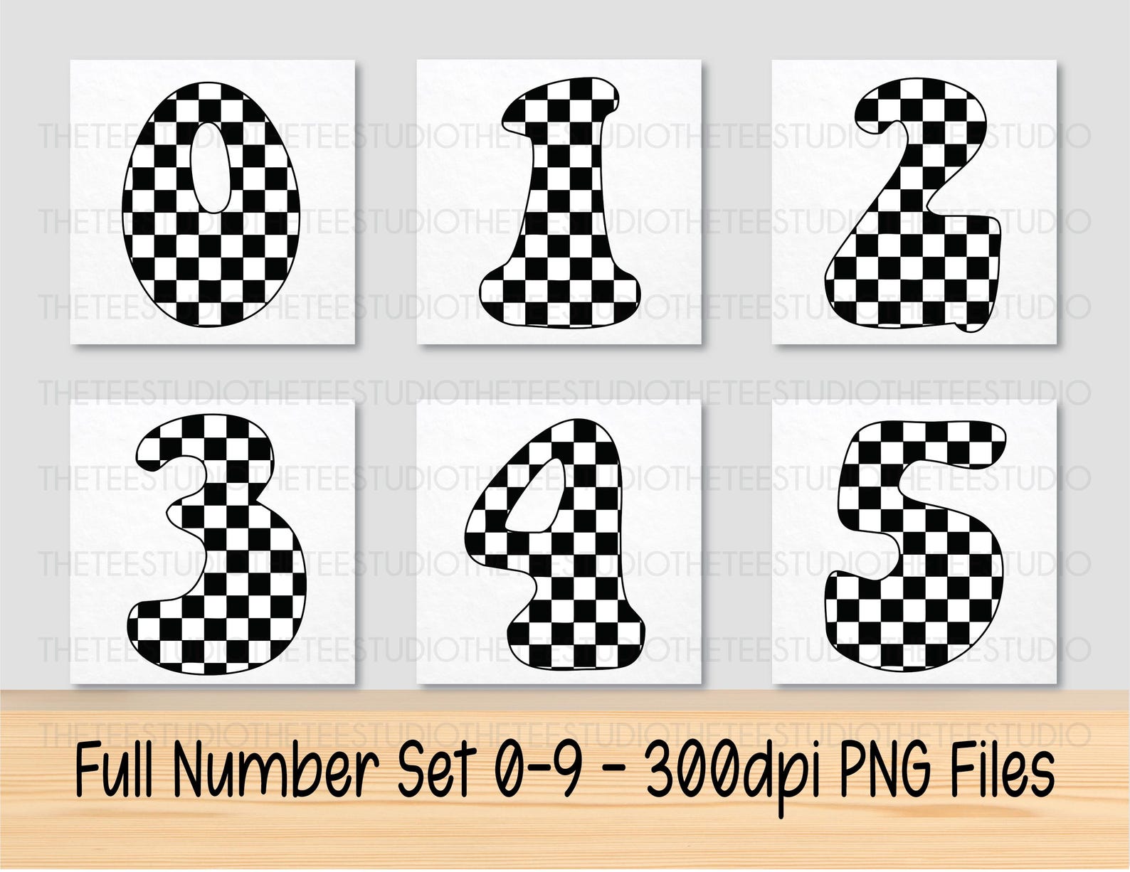 Retro Checkered Alphabet PNG: Black and White Letters, Numbers (digital ...
