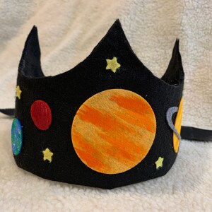 Solar System Galaxy Space Soft Felt Crown - Etsy