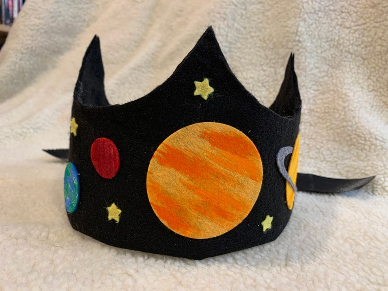 Solar System Galaxy Space Soft Felt Crown - Etsy