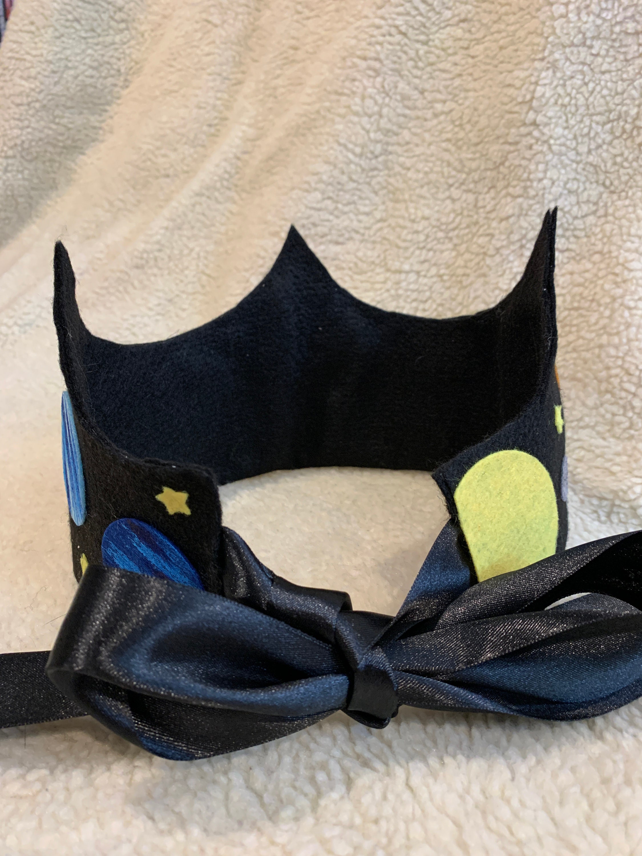 Solar System Galaxy Space Soft Felt Crown - Etsy