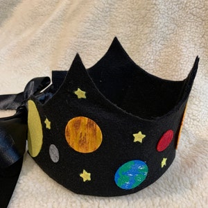 Solar System Galaxy Space Soft Felt Crown - Etsy