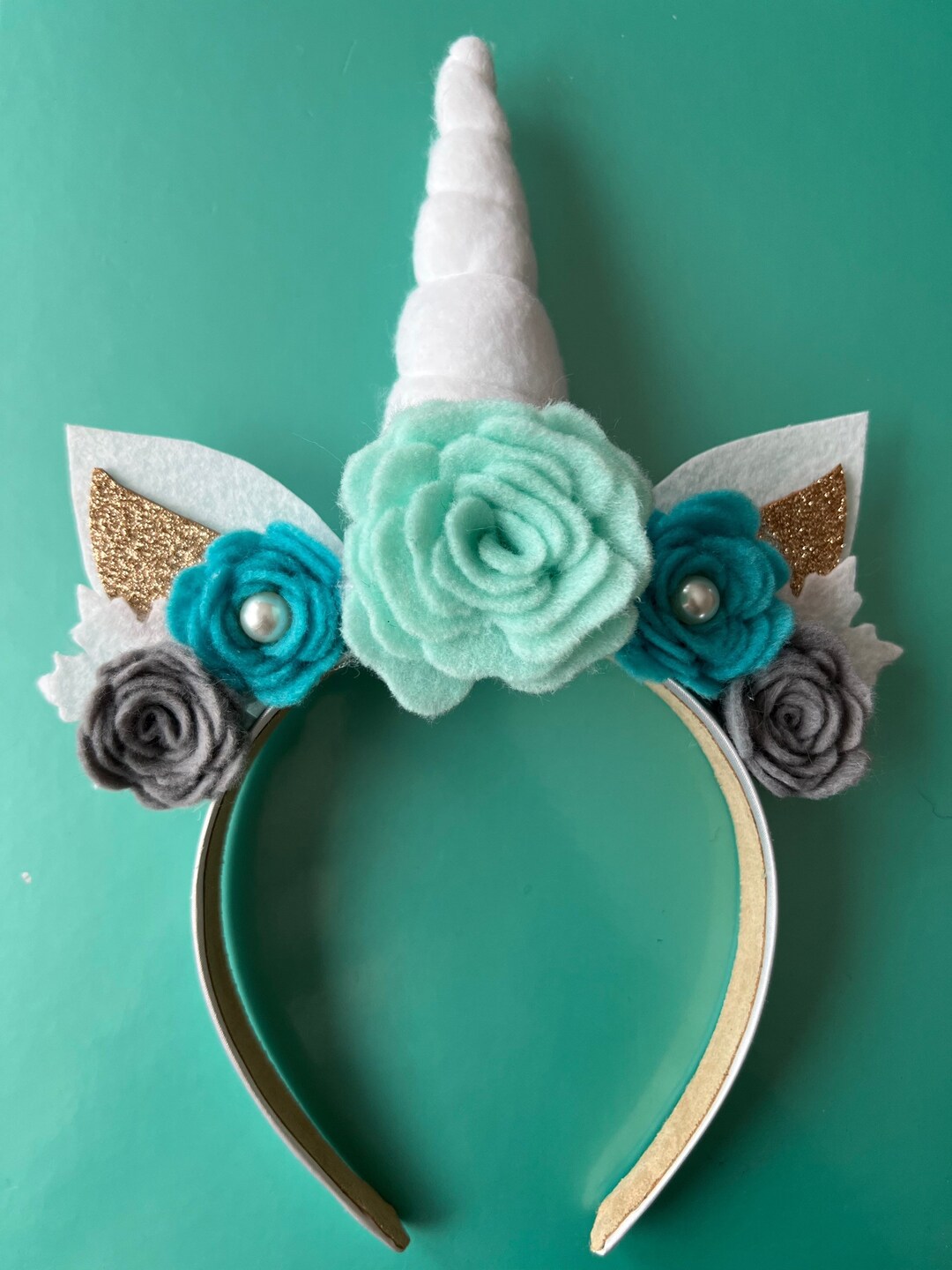 Handmade Elsa Frozen Inspired Children’s Headband With Unicorn Horn ...