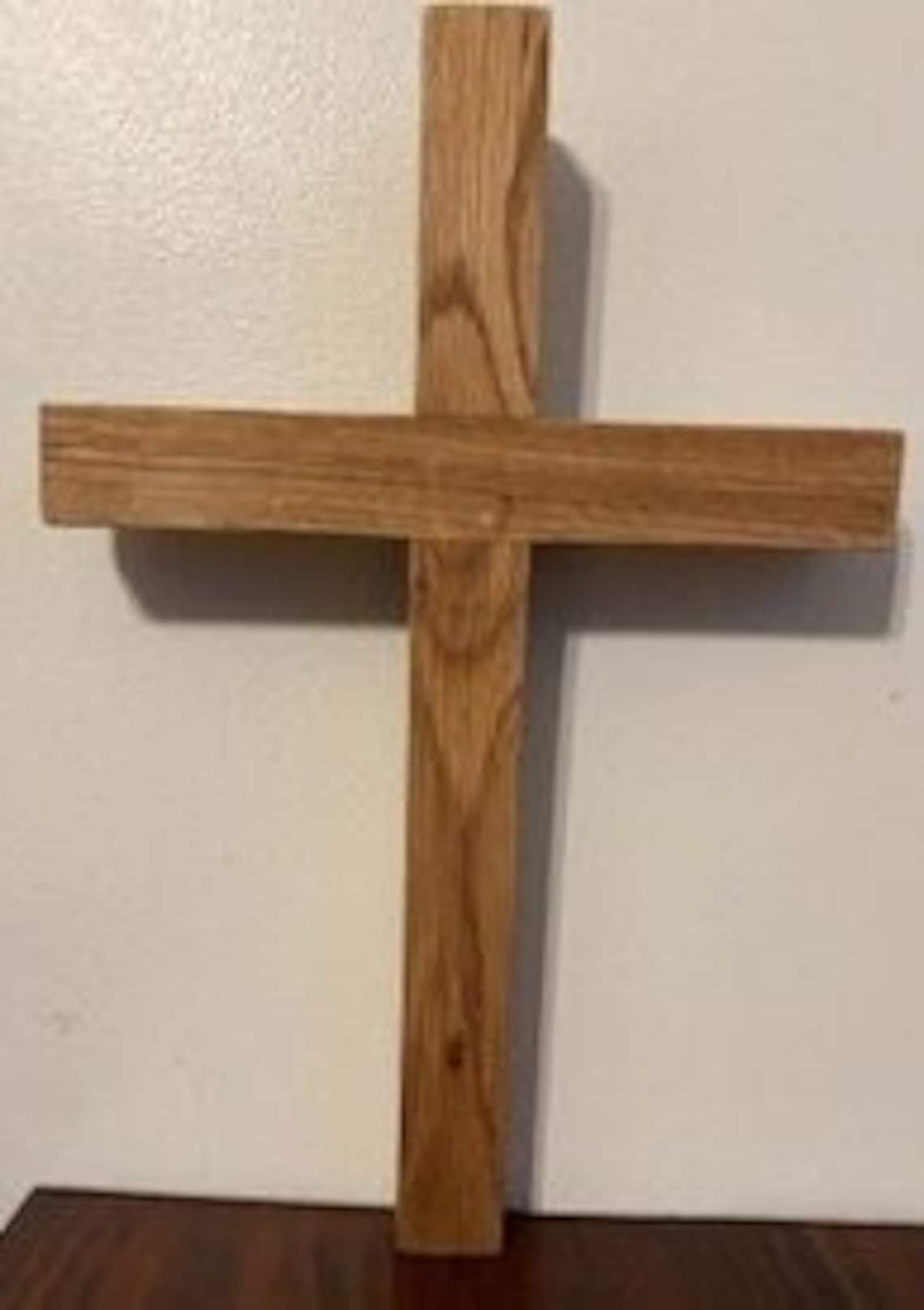 Hanging Wooden Solid White Oak Cross/crucifix - Etsy