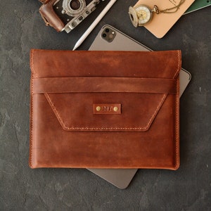 Personalized iPad Pro 12.9‑inch Leather Case Sleeve Bag Full Grain ...