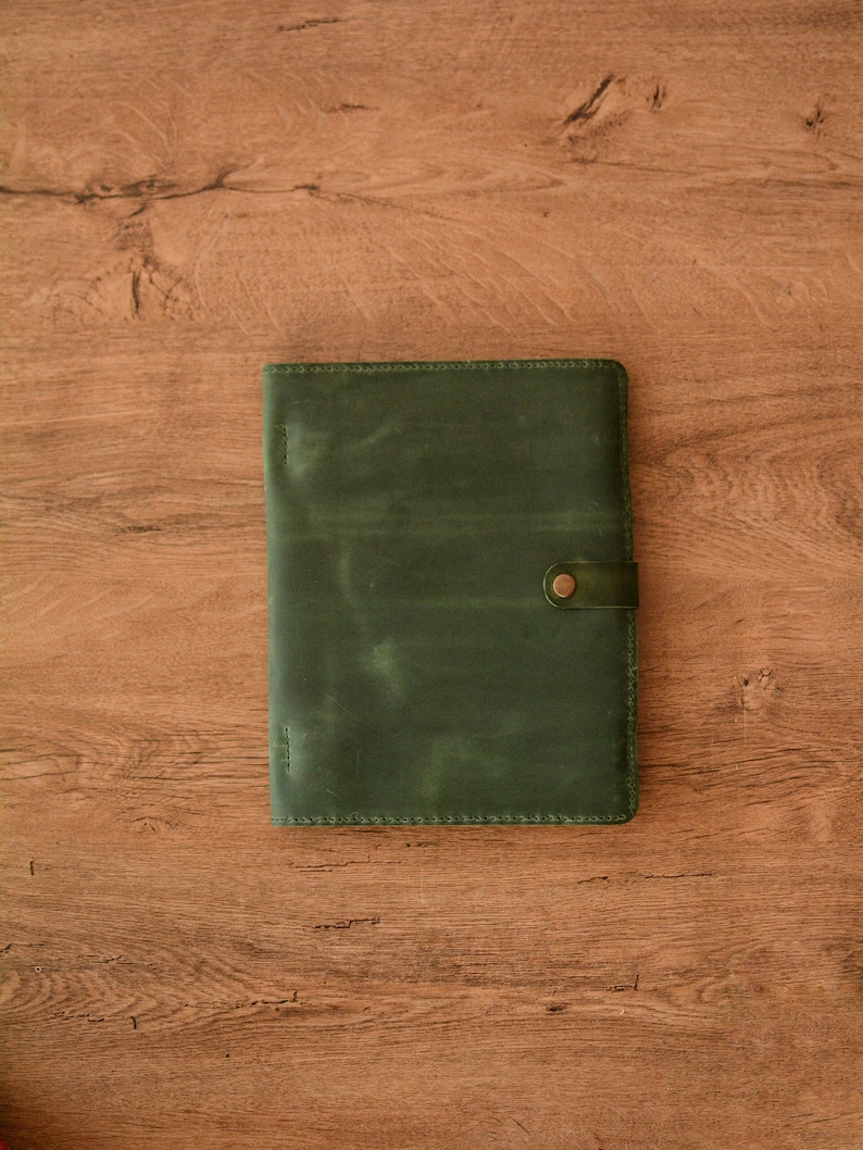 Left Handed Portfolio Personalized Leather Left Handed Notepad Folder ...