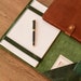 Left Handed Portfolio Personalized Leather Left Handed Notepad Folder ...