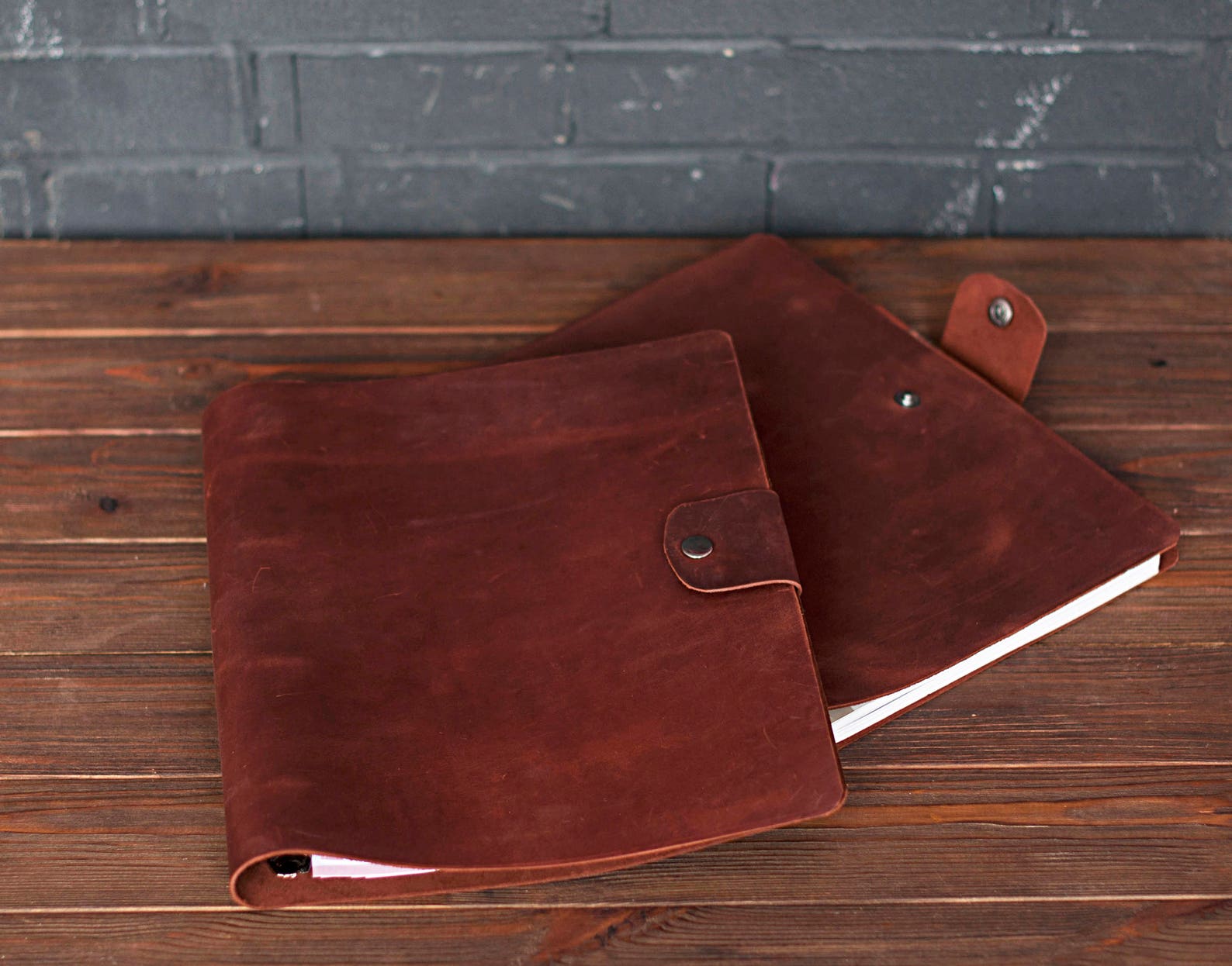 Leather Binder 4-RingLeather Binder Leather Binder Cover | Etsy