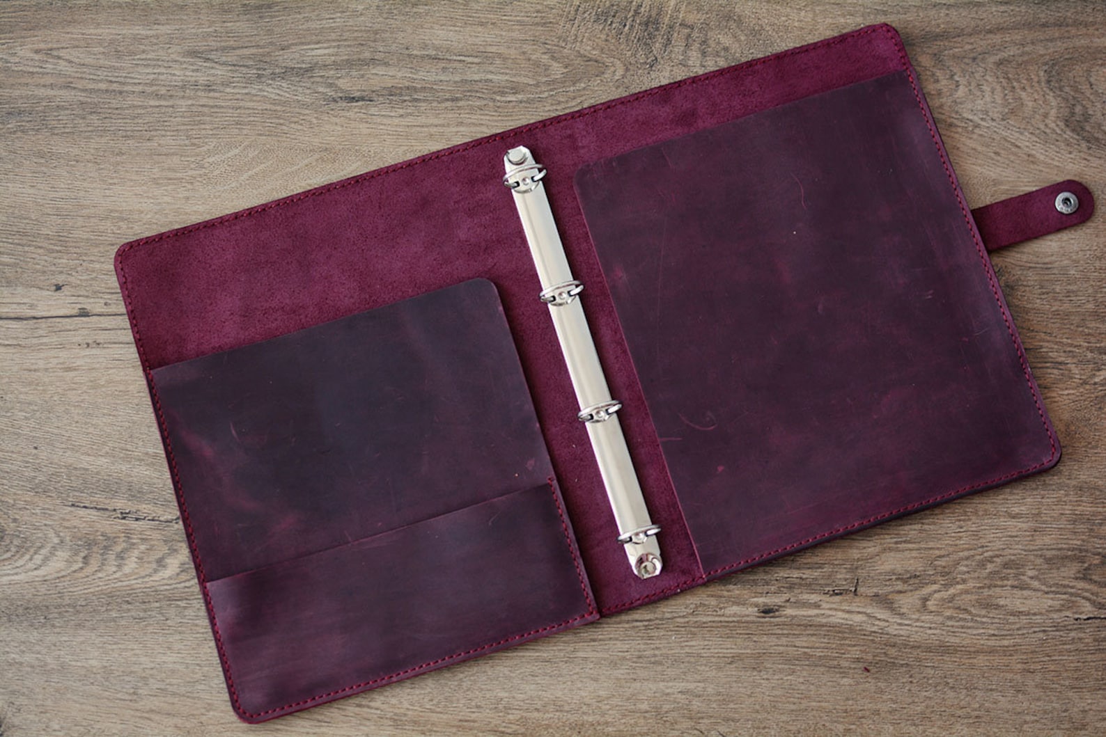 Leather Binder 4-ringleather Binder Leather Binder Cover - Etsy