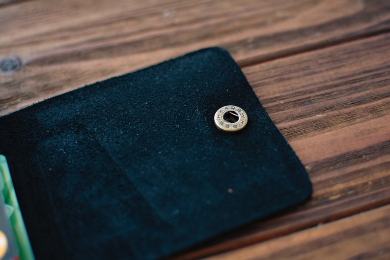 Small Snap Leather Wallet Credit card wallet Coin pouch | Etsy