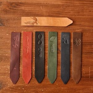 Personalized Leather Bookmark, Embossed Bookmark, Custom Unique ...