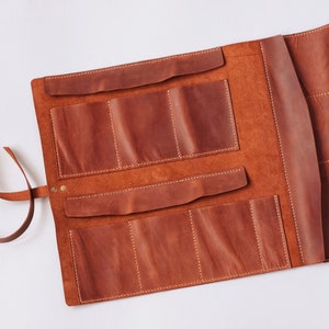 Leather Roll, Artist Roll, Leather Pencil Roll, Leather Pencil Case ...