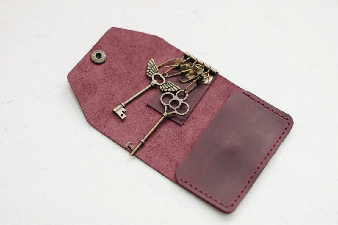 Leather Key Holder Leather Key Case Leather Key Pouch Key Case - Etsy