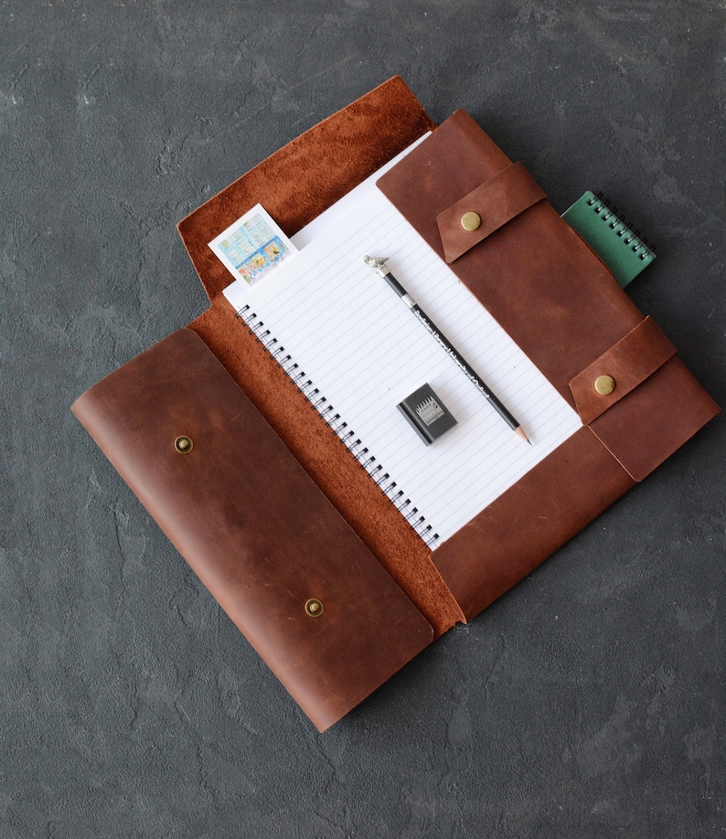 Personalized Leather Folder Leather Document Holder Folder | Etsy Canada