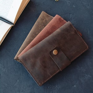 Leather Travel Wallet Leather Wallet Men Mens Long Wallet Wallet Card ...