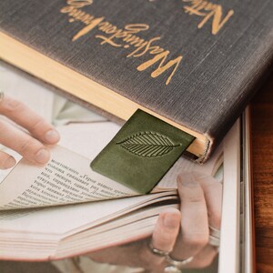 Personalized Leather Bookmark, Embossed Bookmark, Custom Unique ...