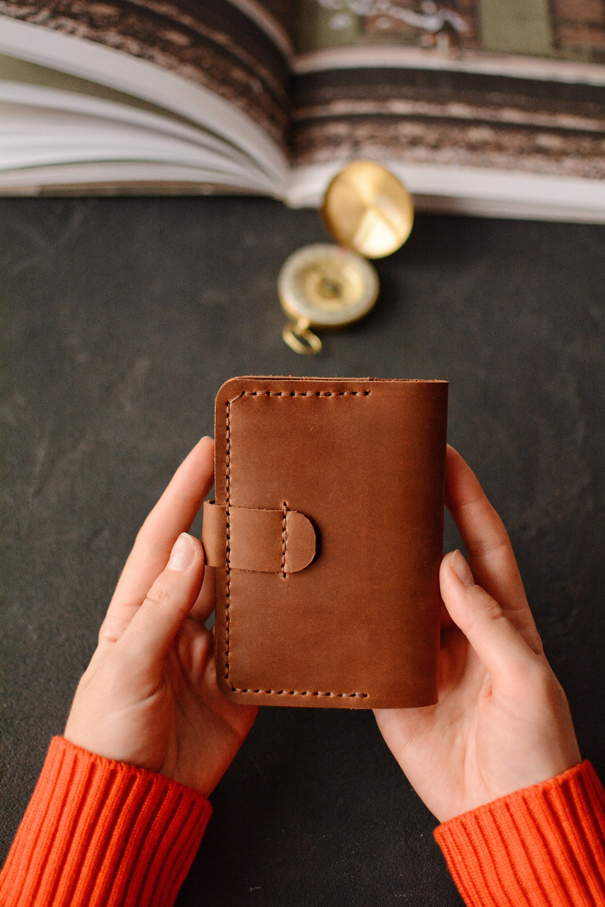 Small Leather Cover for A7 or A6 Size Notebook With Pen - Etsy