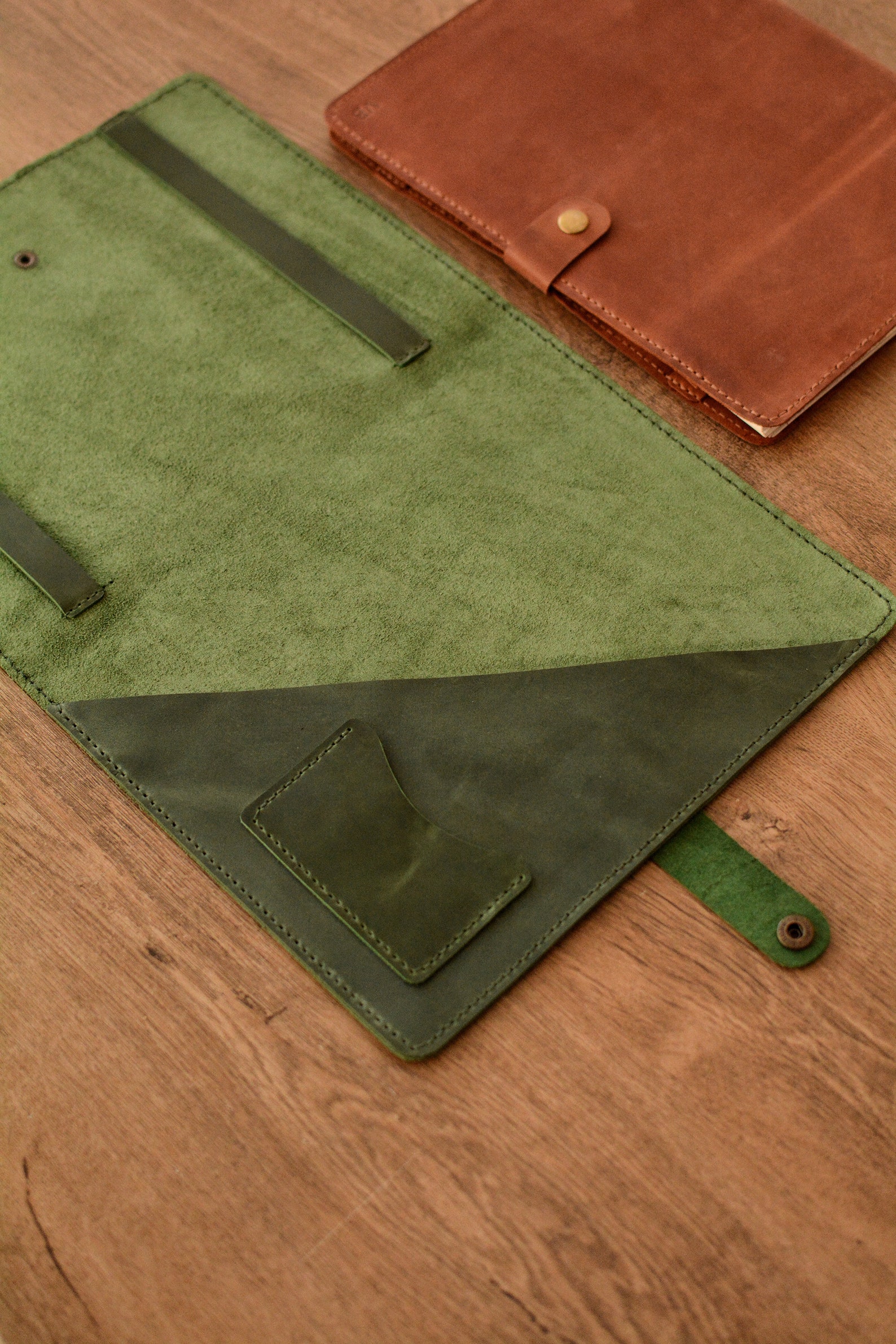 Left Handed Portfolio Personalized Leather Left Handed Notepad Folder ...